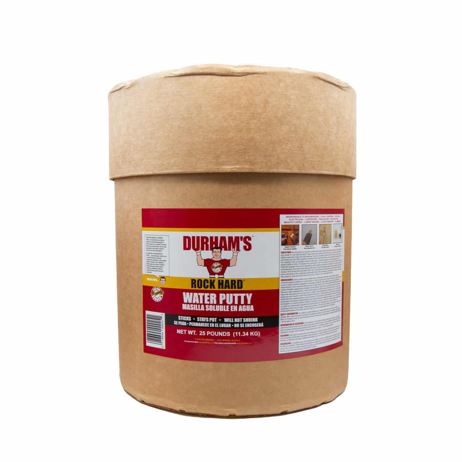 Durham's Water Putty - 25 lbs Drum - Durham's Rock Hard Water Putty